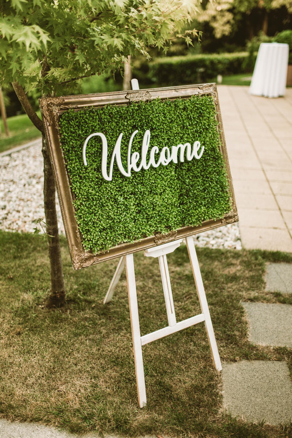 Floral Green Engagement Welcome Sign Board – Concept Digital Hub