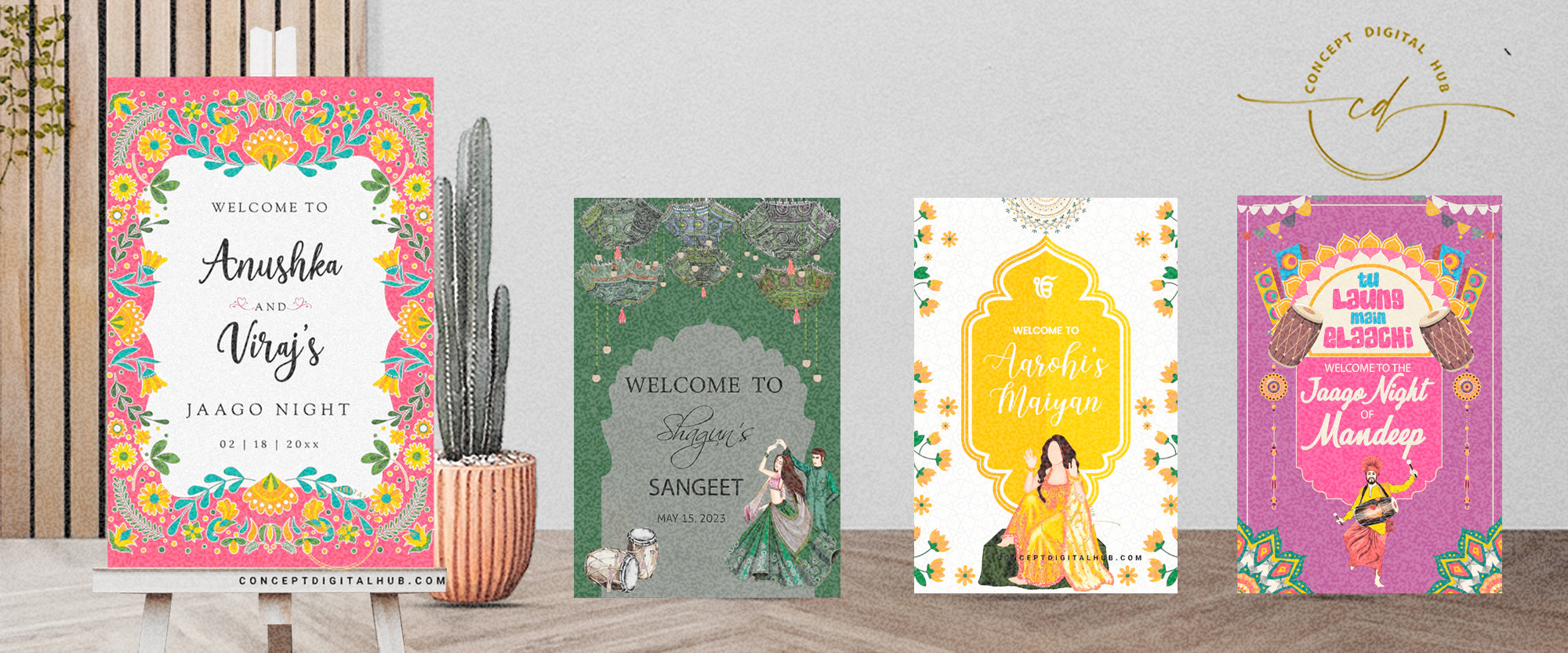 Luxurious Welcome Boards And Event Signage - Concept Digital Hub